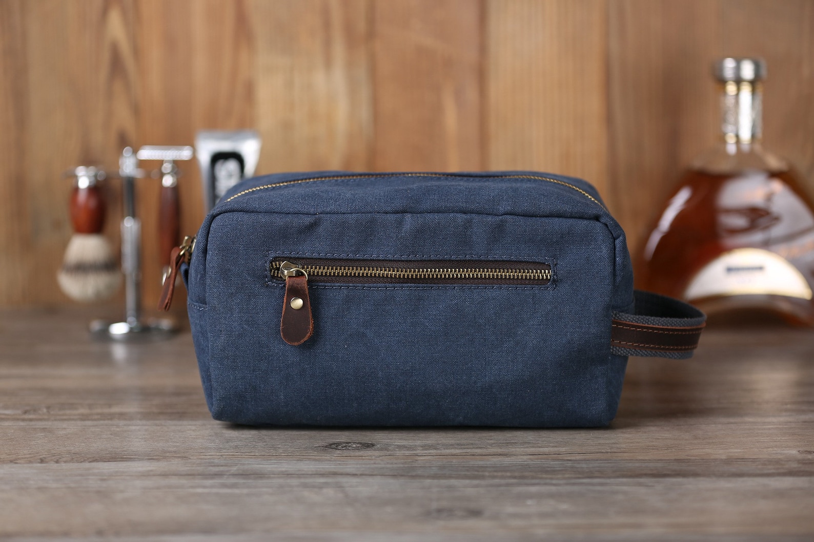 Personalized Toiletry Bag Monogrammed Groomsmen Gift Canvas Dopp Kit ...