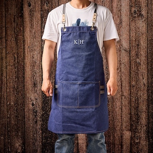 Personalized Canvas Apron, Custom Bar Apron, Canvas Workshop Apron ...