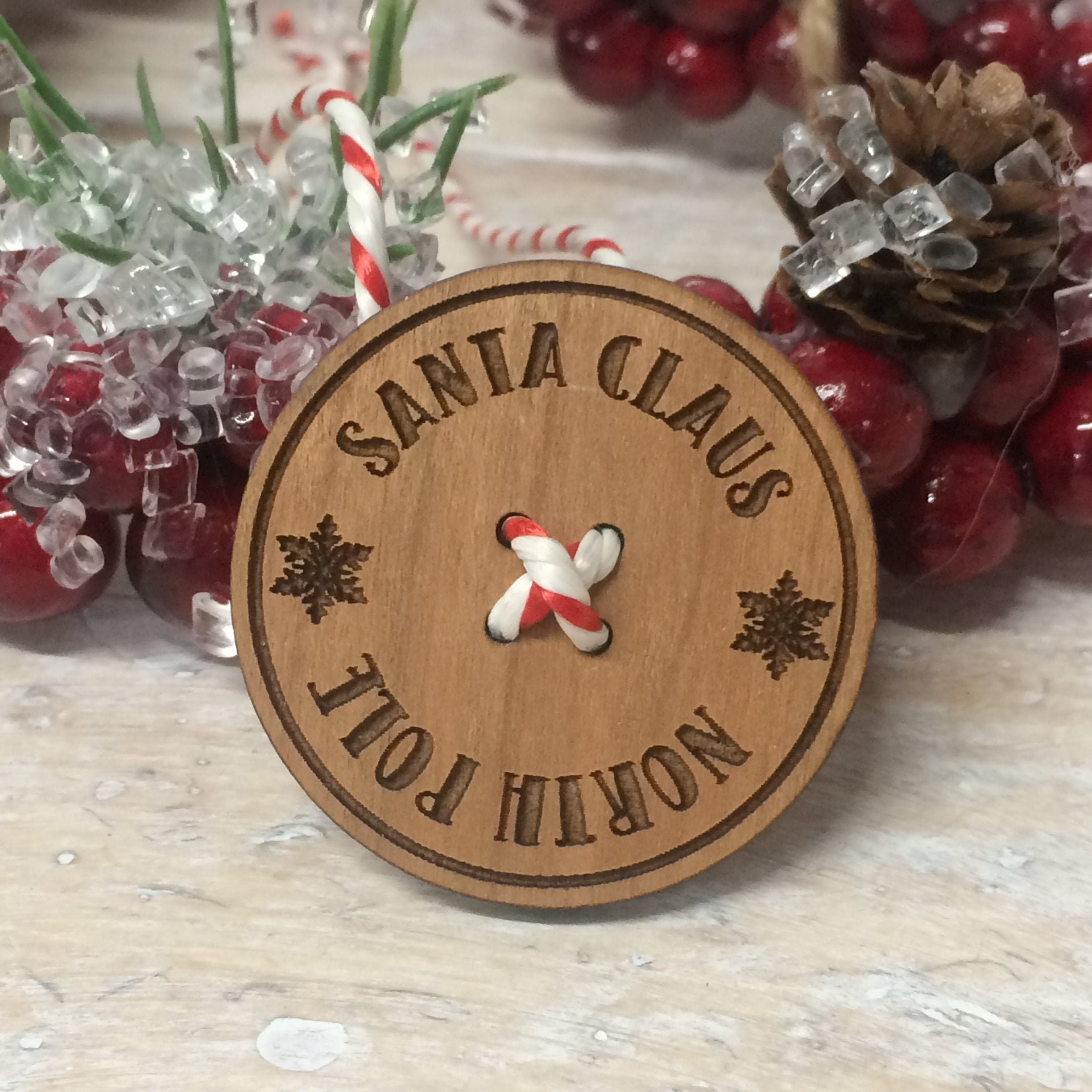 Santa Lost Button Father Christmas Lost Button Christmas | Etsy