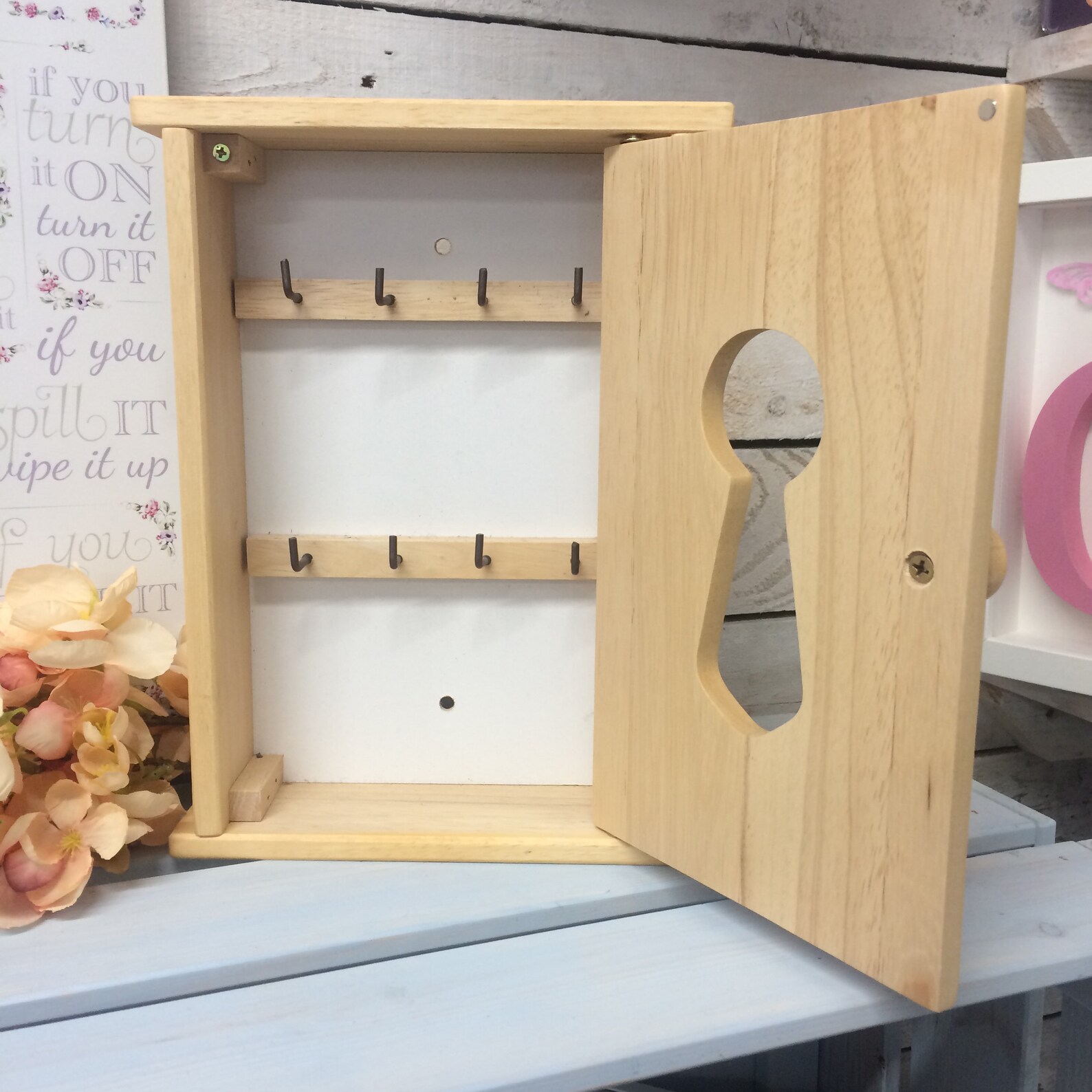 Personalised Key Box / Cupboard There's No Place Like - Etsy