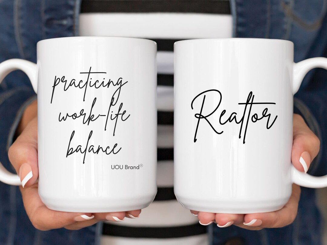 Realtor Mug Work Life Balance Gift Real Estate Agent Coffee Cup House ...