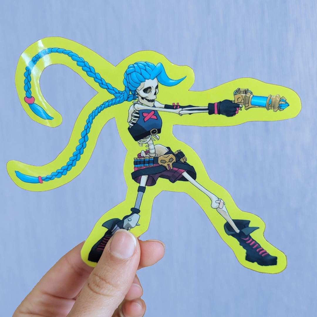 Jinx Skeleton Sticker | Arcane League of Legends 2XKO - Etsy