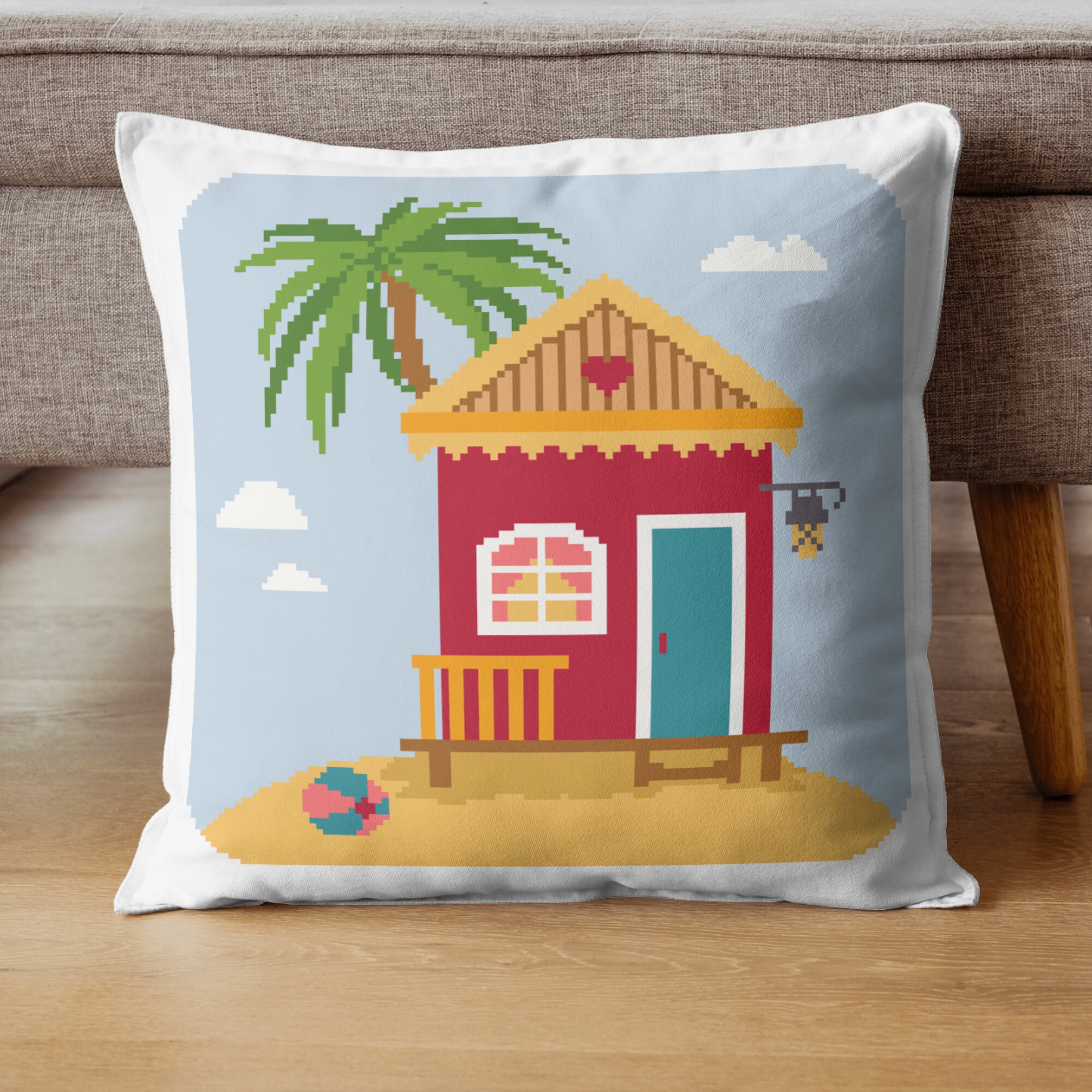 Beach Hut Cross Stitch Pattern: Summer Cottage Design (PDF Download) - Etsy