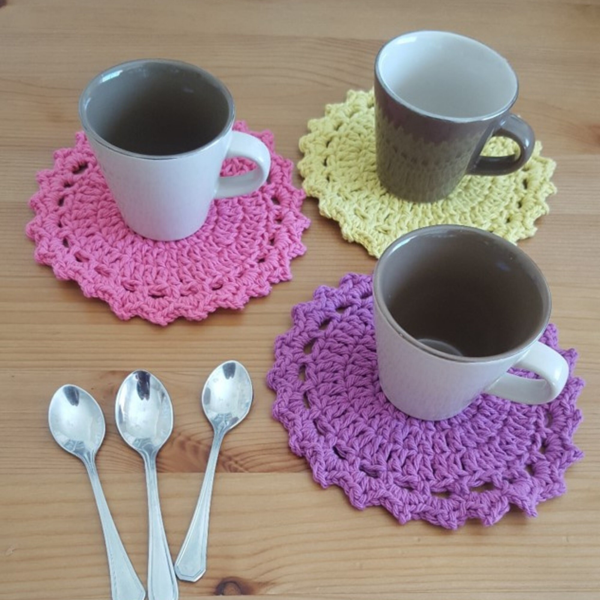 Easy Crochet Coasters Pattern for Beginners, Quick Crochet Pattern ...