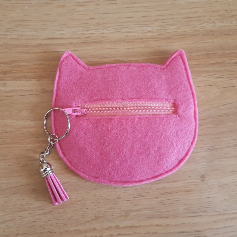 Cat Zipper Purse Sewing Pattern Cat Felt Purse Cat Coin - Etsy