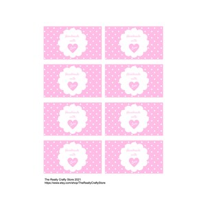 Printable Polkadot Pastel Handmade With Love Labels, 2 Sizes, 4 Colors ...