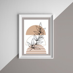 Abstract Floral Wall Art Prints: 2 Colors, 3 Piece Sets (digital ...