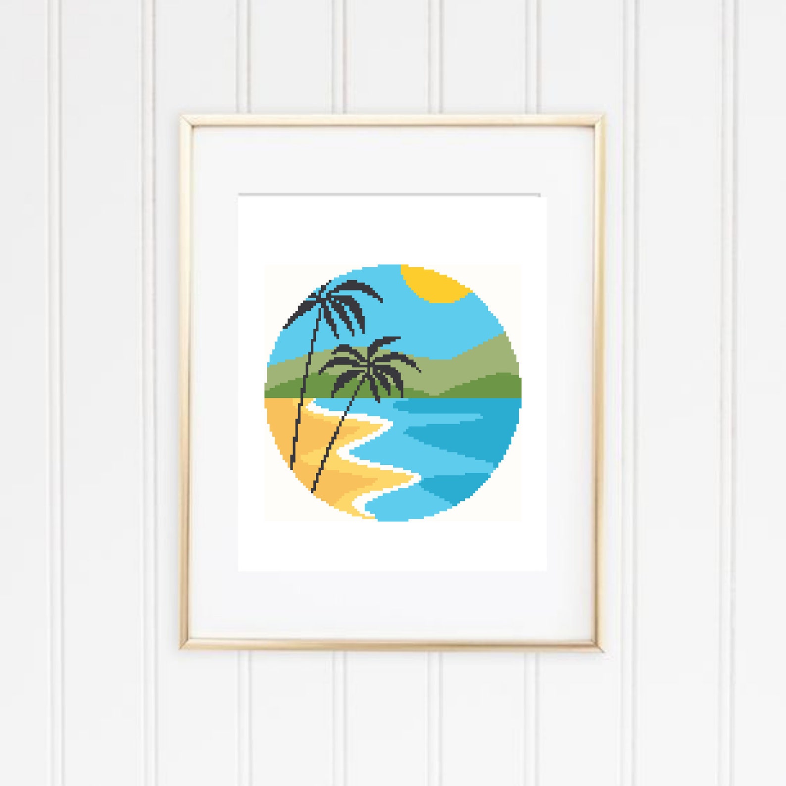 Tropical Beach Cross Stitch Pattern Nature Cross Stitch - Etsy