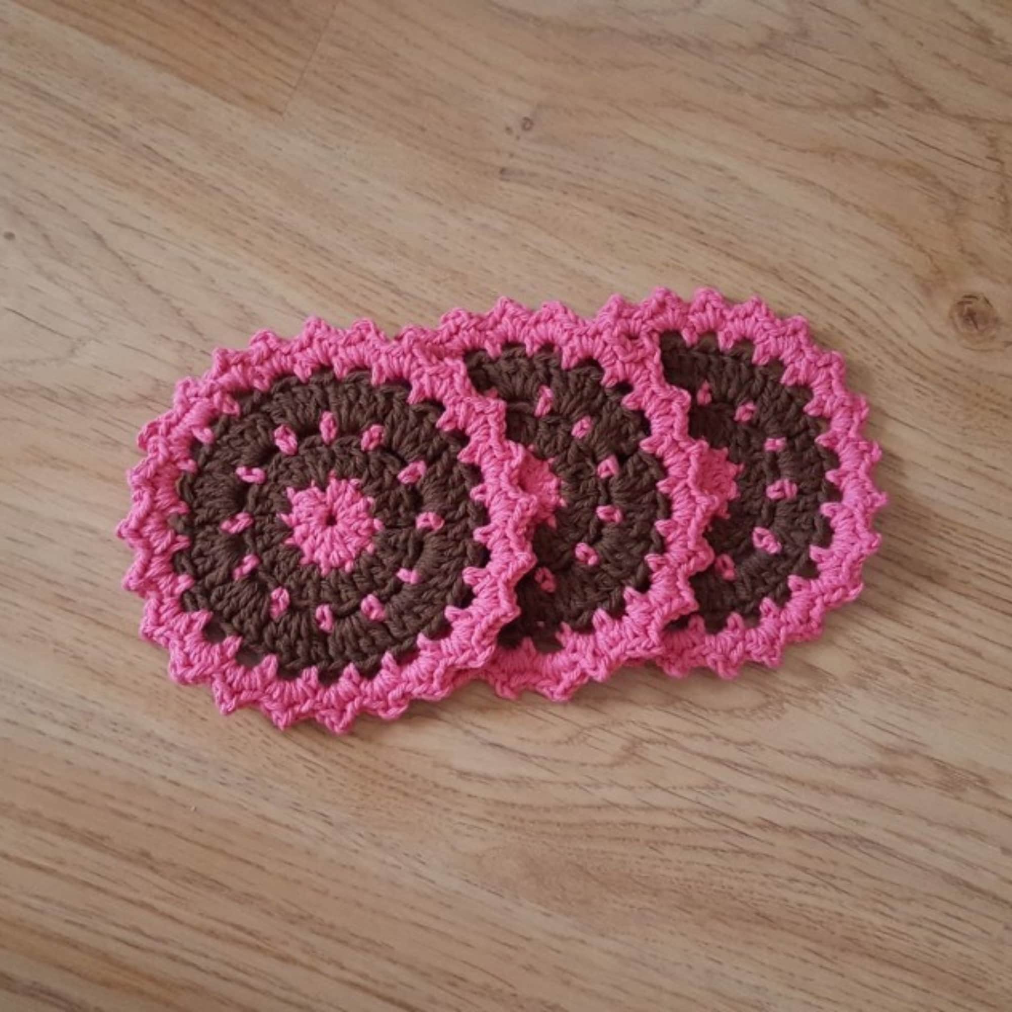 Splash of Color Coasters Pattern Colorful Crochet Coasters - Etsy