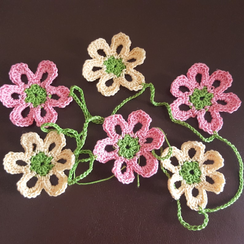 Crochet Flower Garland Pattern Crochet Party Garland - Etsy