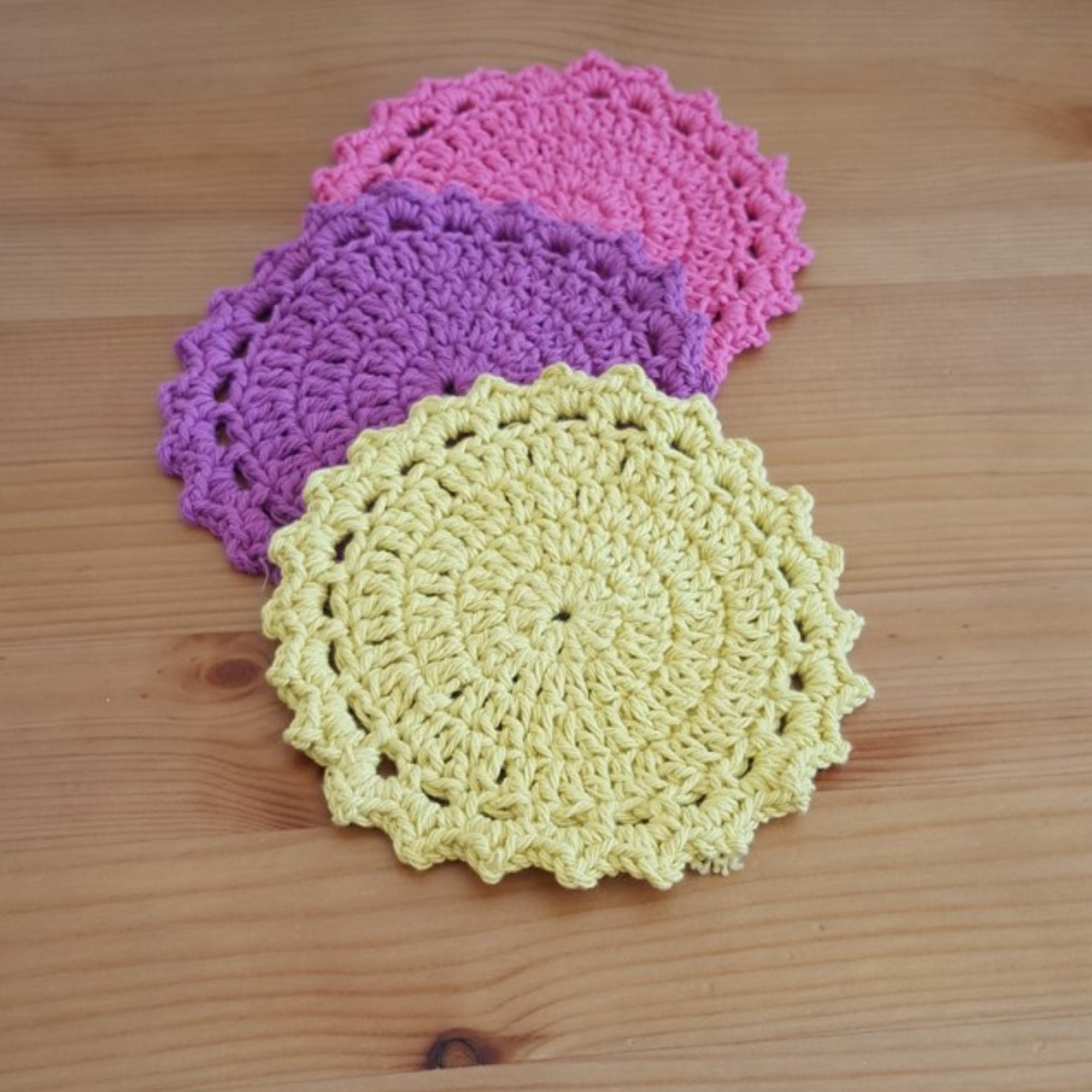 Easy Crochet Coasters Pattern for Beginners, Quick Crochet Pattern ...