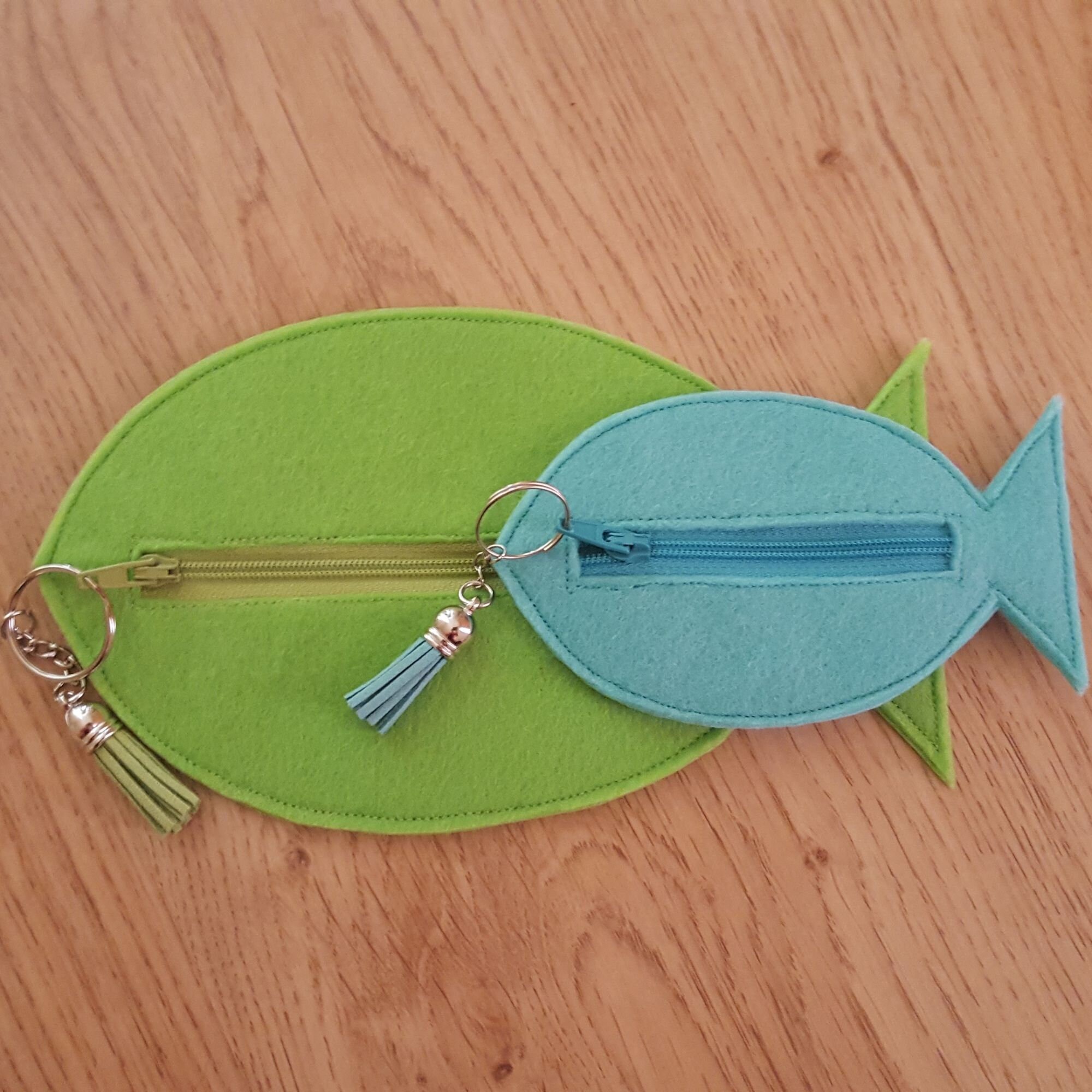 Felt Fish Zipper Purse Sewing Pattern: Coin Pouch & Makeup Bag (PDF ...
