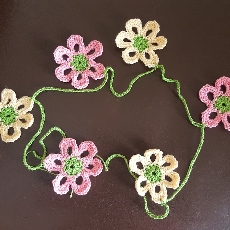 Crochet Flower Garland Pattern Crochet Party Garland - Etsy