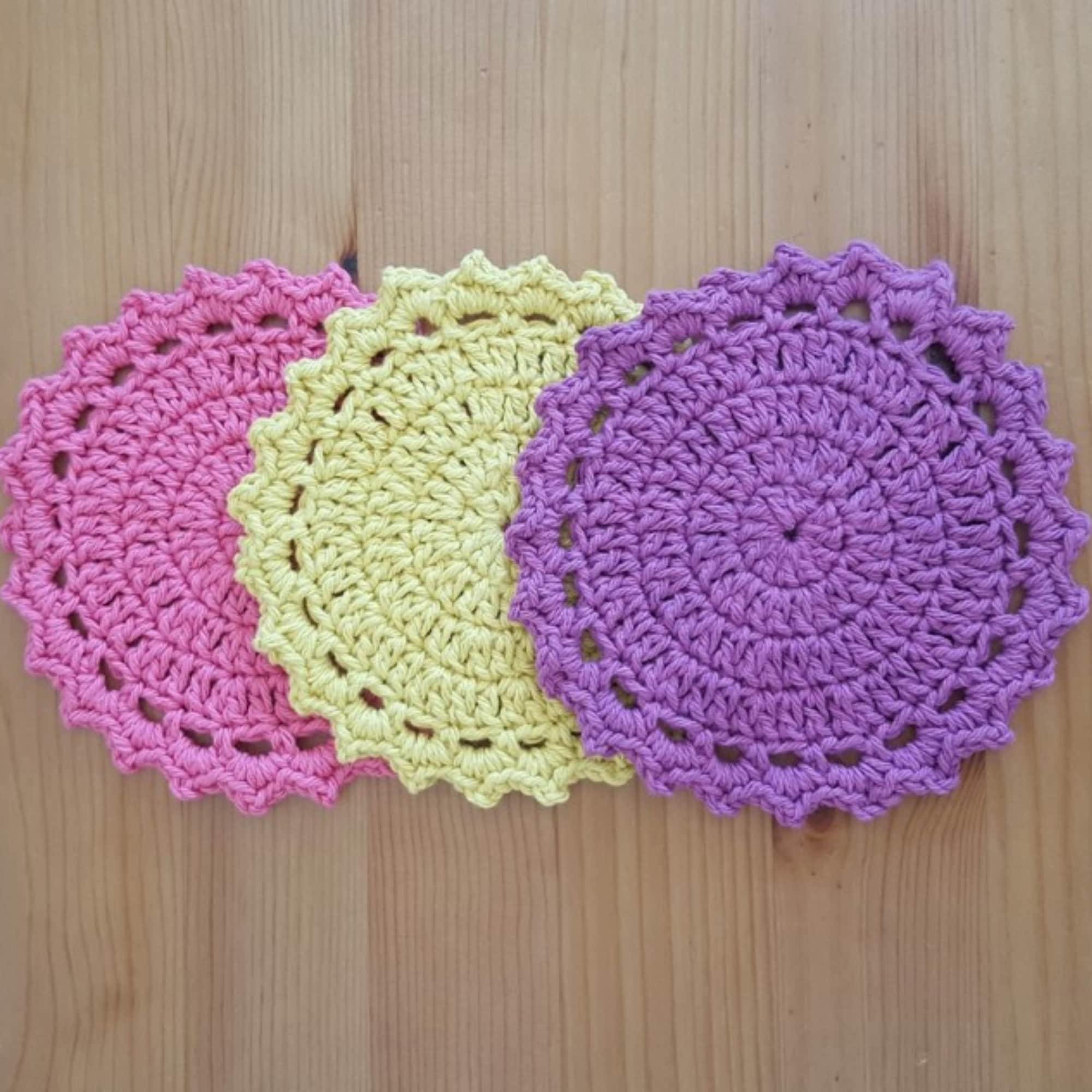 Easy Crochet Coasters Pattern for Beginners, Quick Crochet Pattern ...