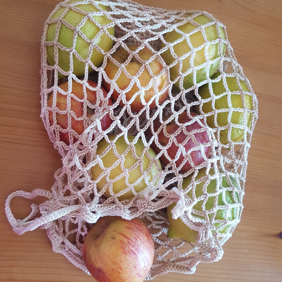 Crochet Drawstring Net Bag Pattern 3 Sizes Reusable Fruit - Etsy
