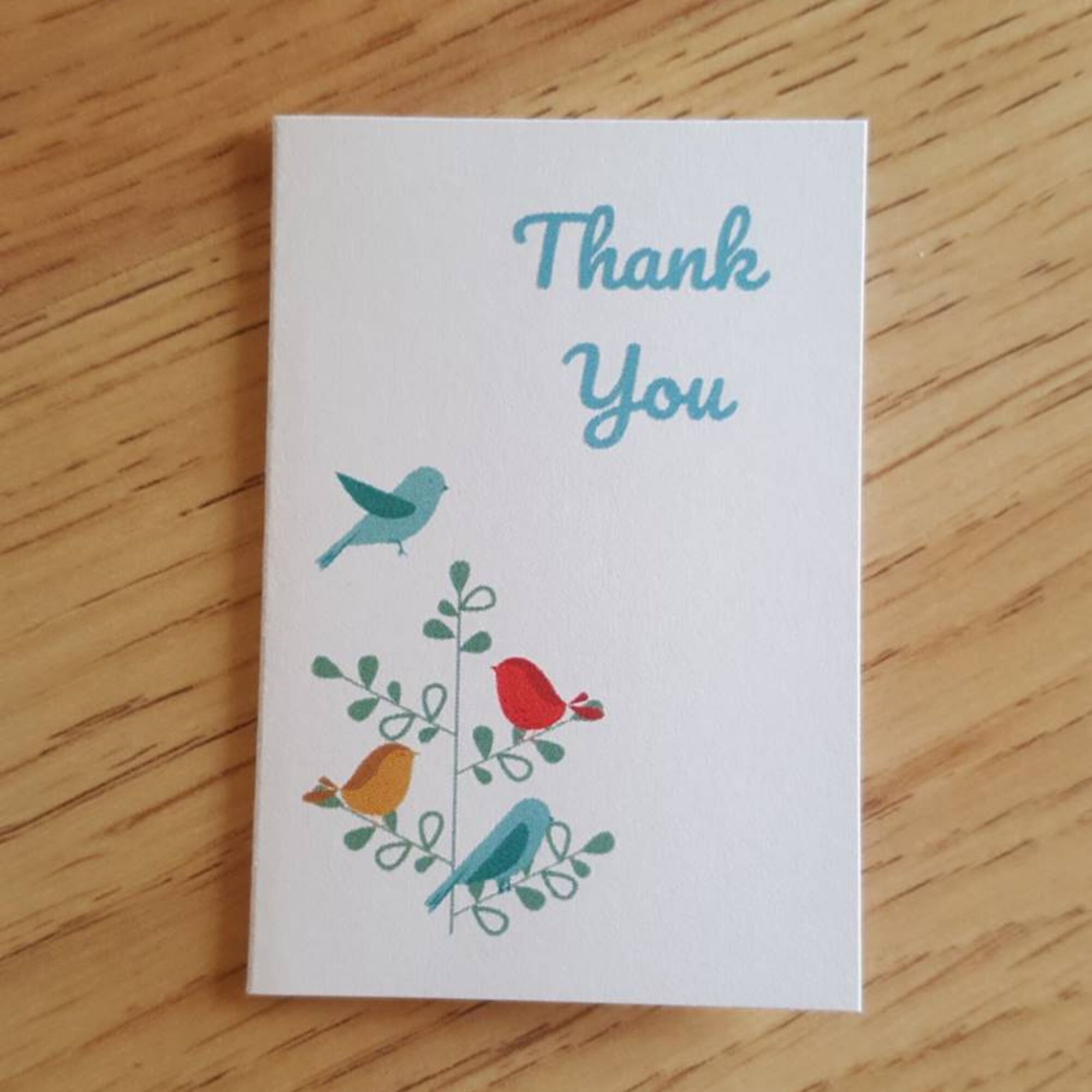 Printable Mini Foldable Birds Thank You Cards, Birds Thank You Notes ...