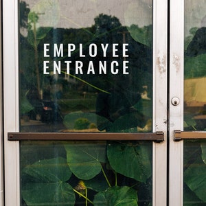 Employee Entrance Decal | .PNG Vector | Employee Only Entrance Digital ...