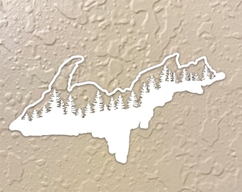 Upper Peninsula Silhouette Vinyl Decal - Etsy