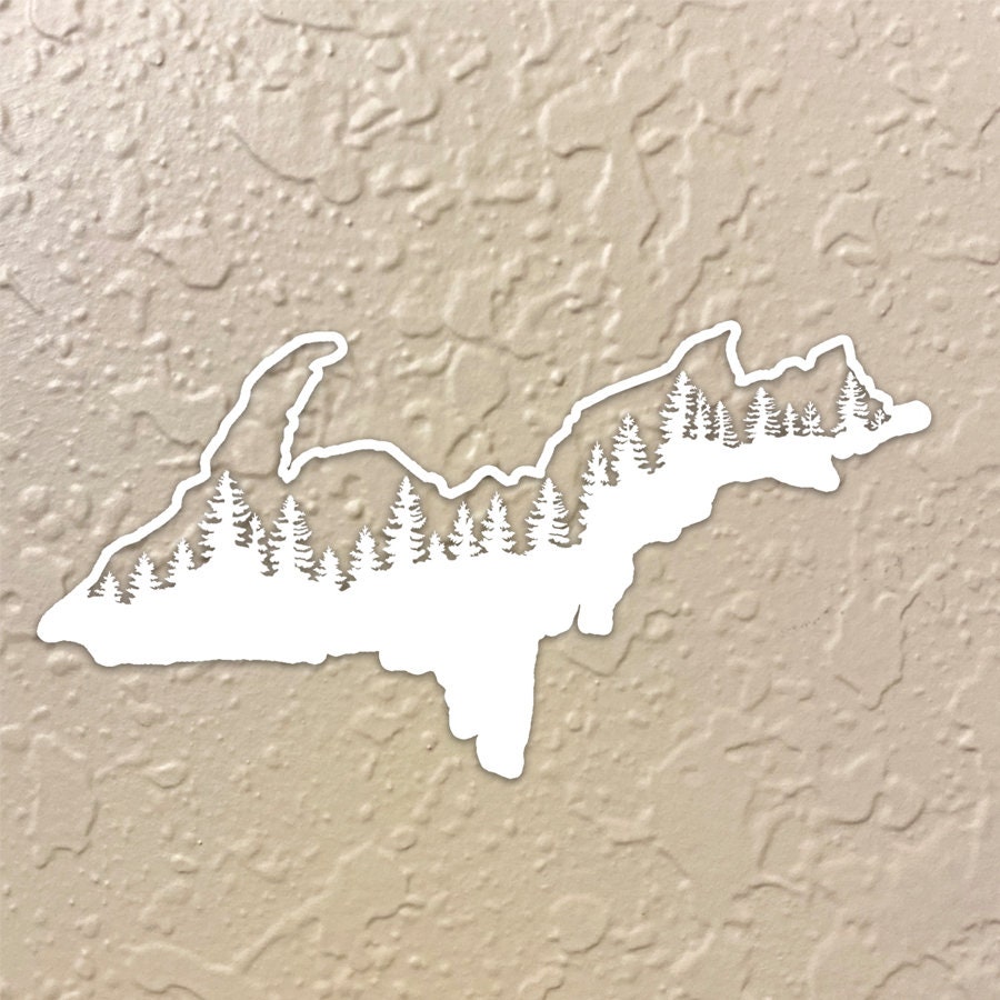 UP Trees Decal Upper Peninsula Decal Michigan Vinyl UP - Etsy