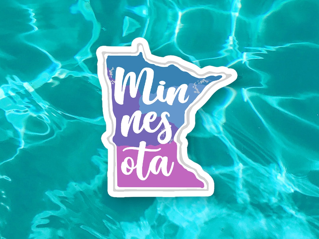 Minnesota Die Cut Sticker | MN Vinyl Decal for Waterbottles ...