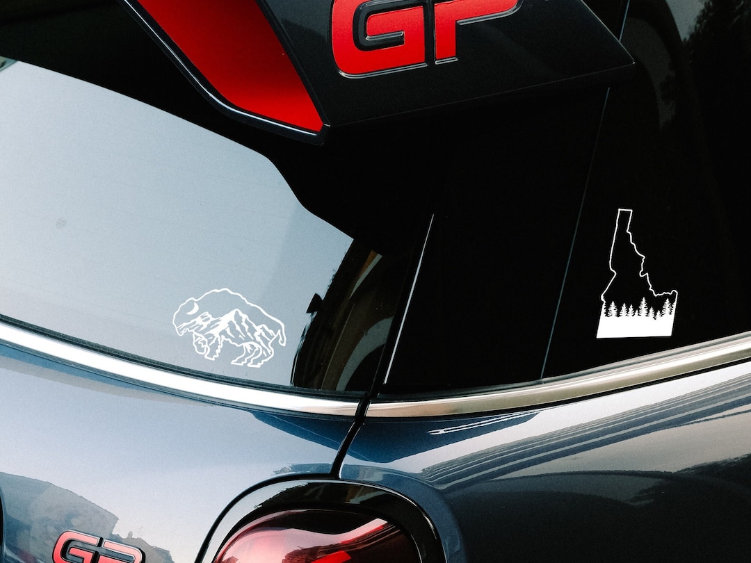 Buffalo Mountain Decal | Buffalo Car Window Vinyl Sticker | Buffalo ...