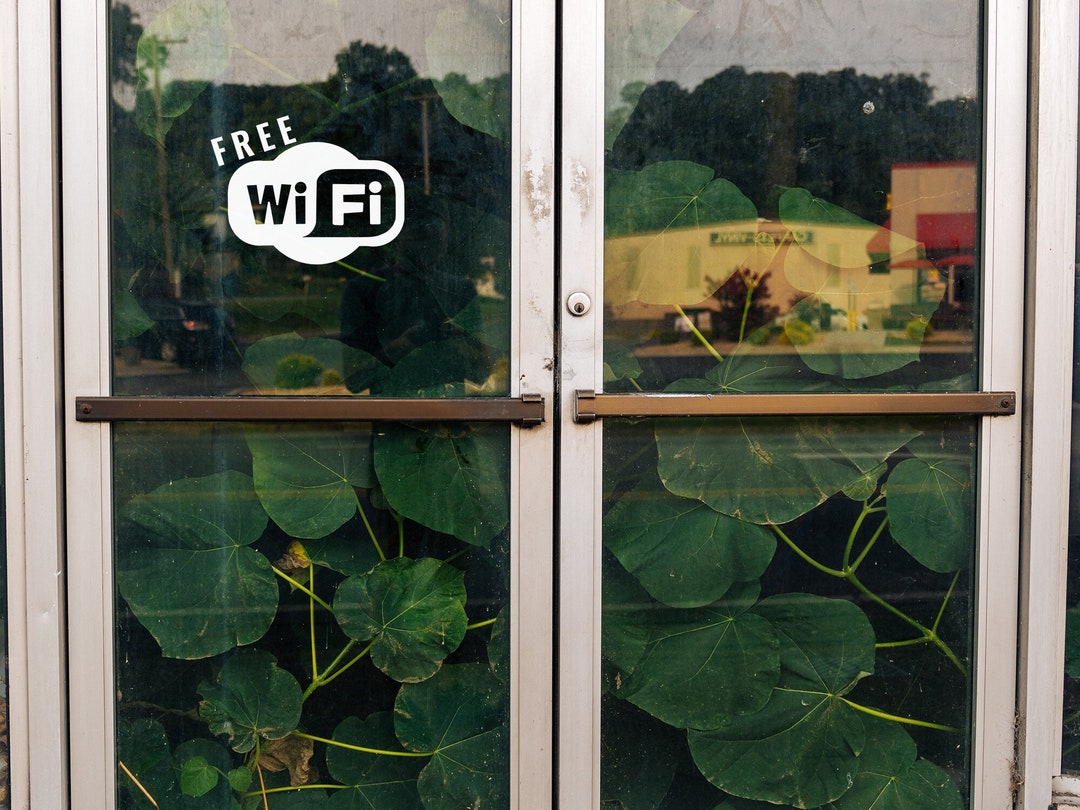 DIGITAL Free Wifi Vinyl Window Decal | Free Wifi Sign | Wifi Wall Sign ...