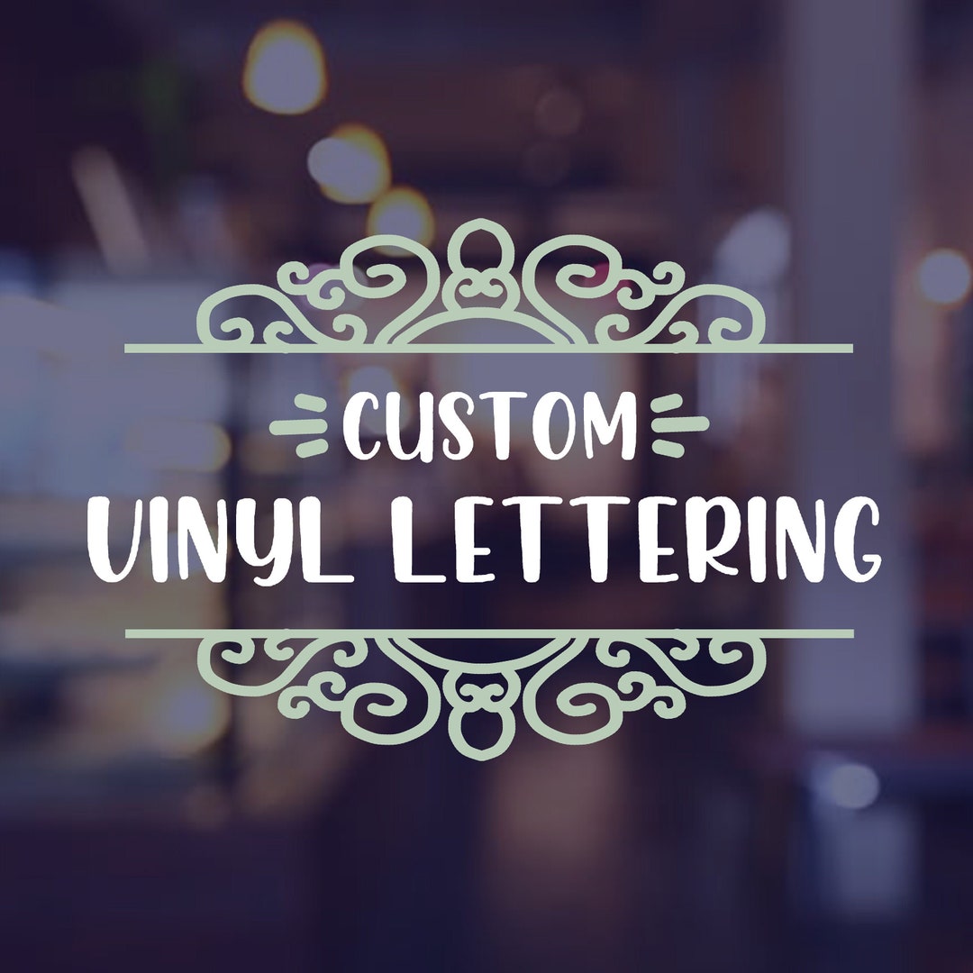 Custom Graphic Vinyl Lettering, Business Logo Lettering, Multi-colored ...