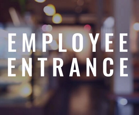 CUSTOMIZABLE Employee Entrance Decal for Doors Windows Walls | Etsy