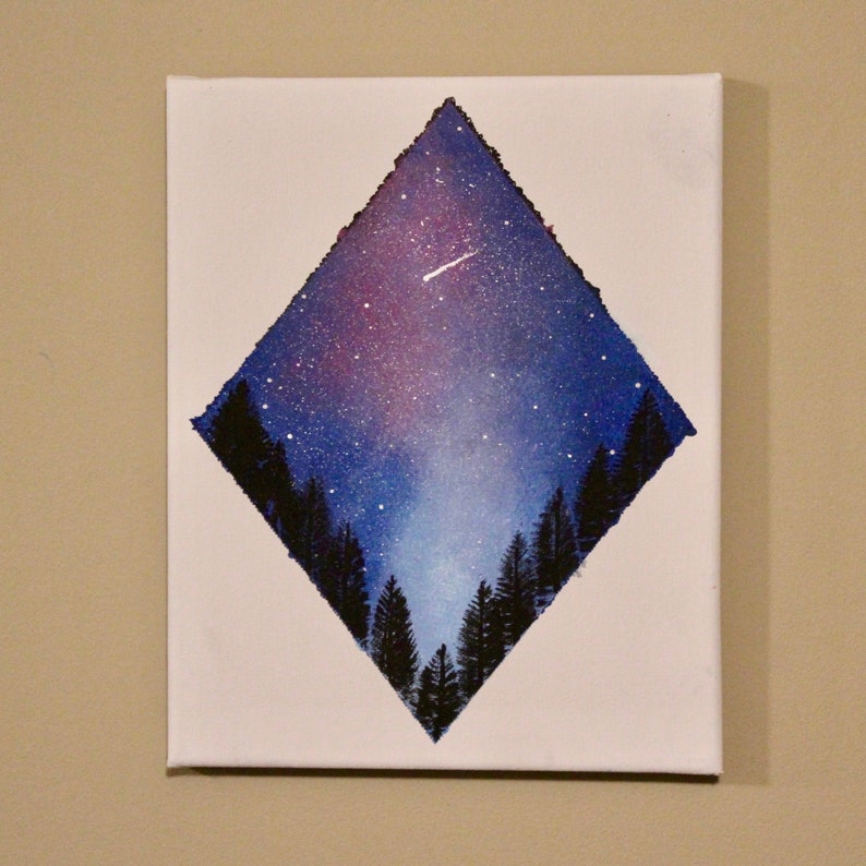 Night Sky Diamond Acrylic Painting on Canvas - Etsy
