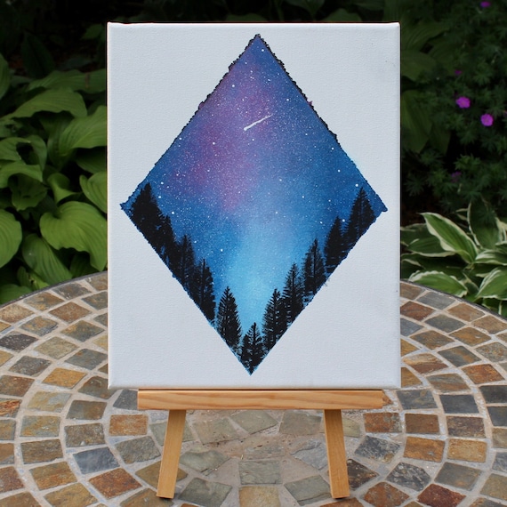 Night Sky Diamond Acrylic Painting on Canvas | Etsy