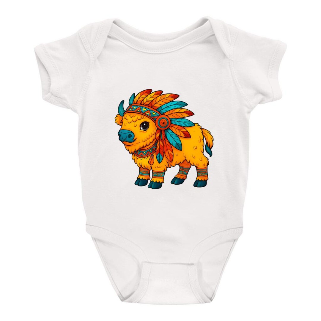 Native American Baby Bison Onesie: Wilderness Animal Bodysuit - Etsy