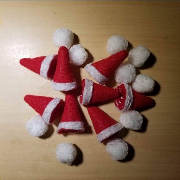 Miniature Santa Hats Etsy