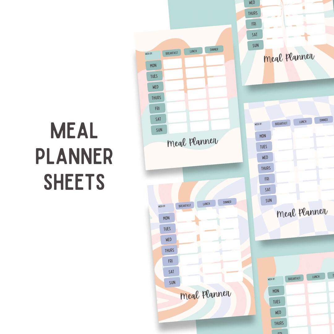 Retro Planner // Printable Planner Spreads // Digital Planner Spreads ...