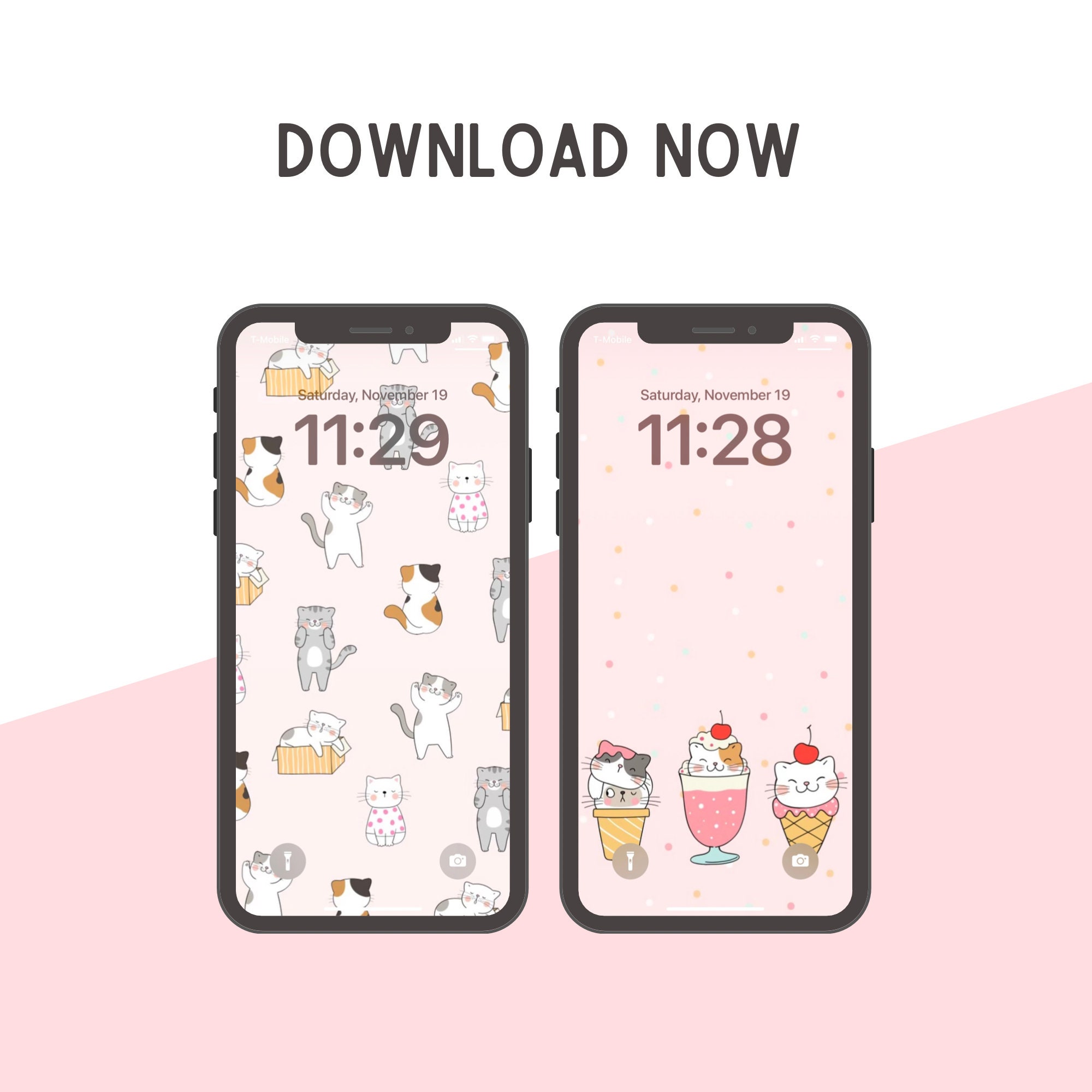 Kitty Cat Phone Wallpapers // Kitty Cat Phone Backgrounds // iPhone ...