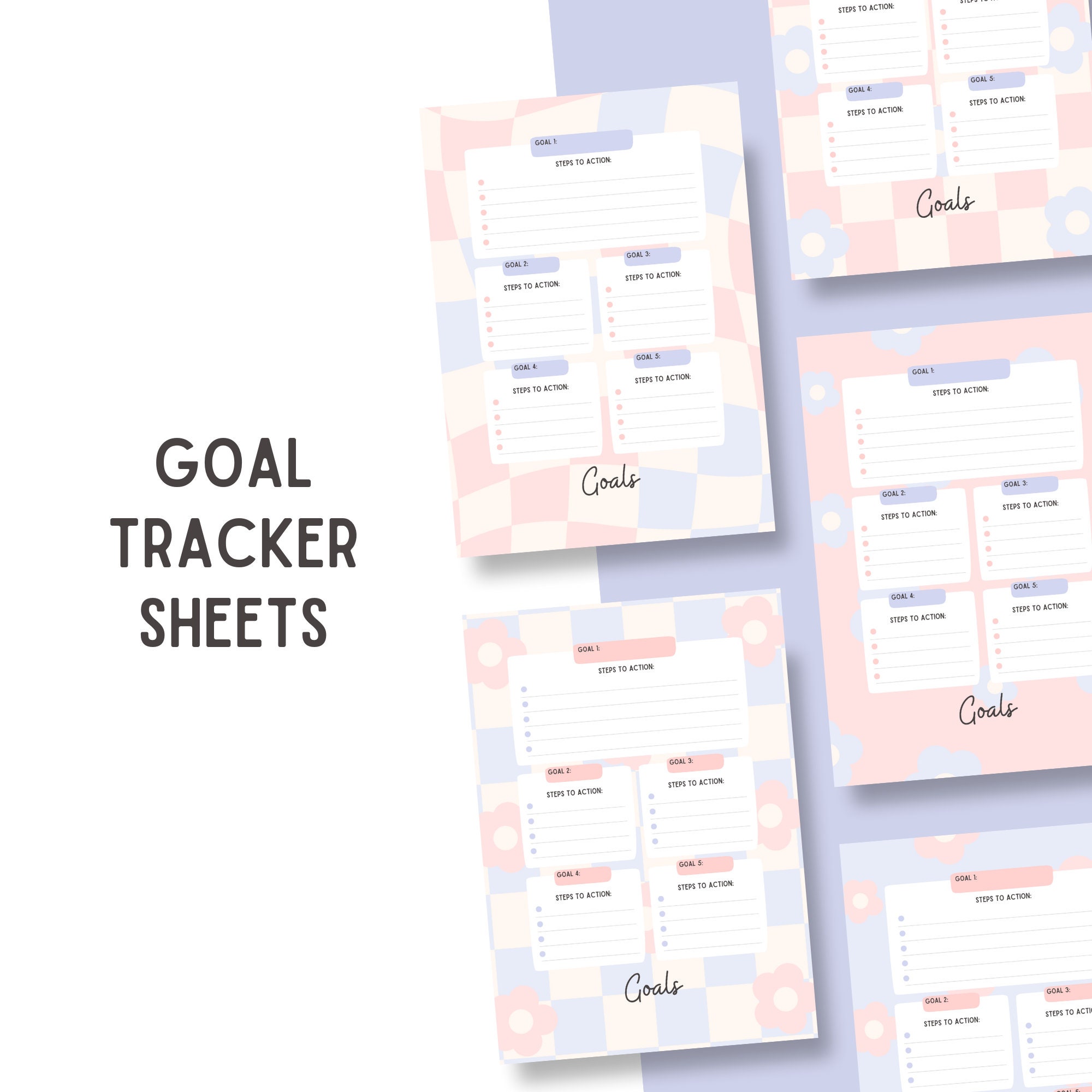 Retro Planner // Printable Planner Spreads // Digital Planner - Etsy