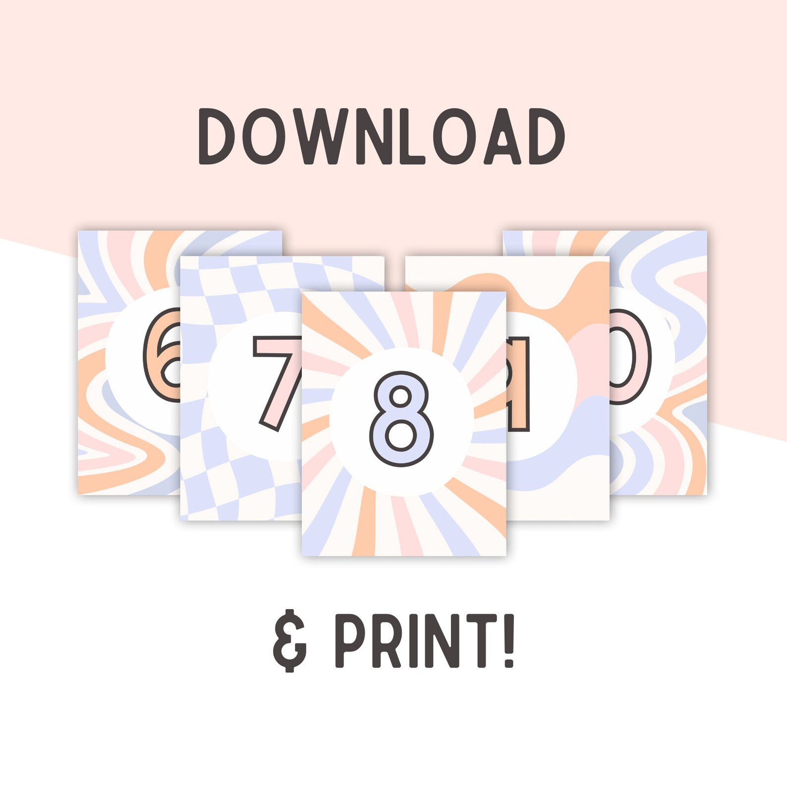 Classroom Decor // Number Posters // Classroom Posters // Pastel ...