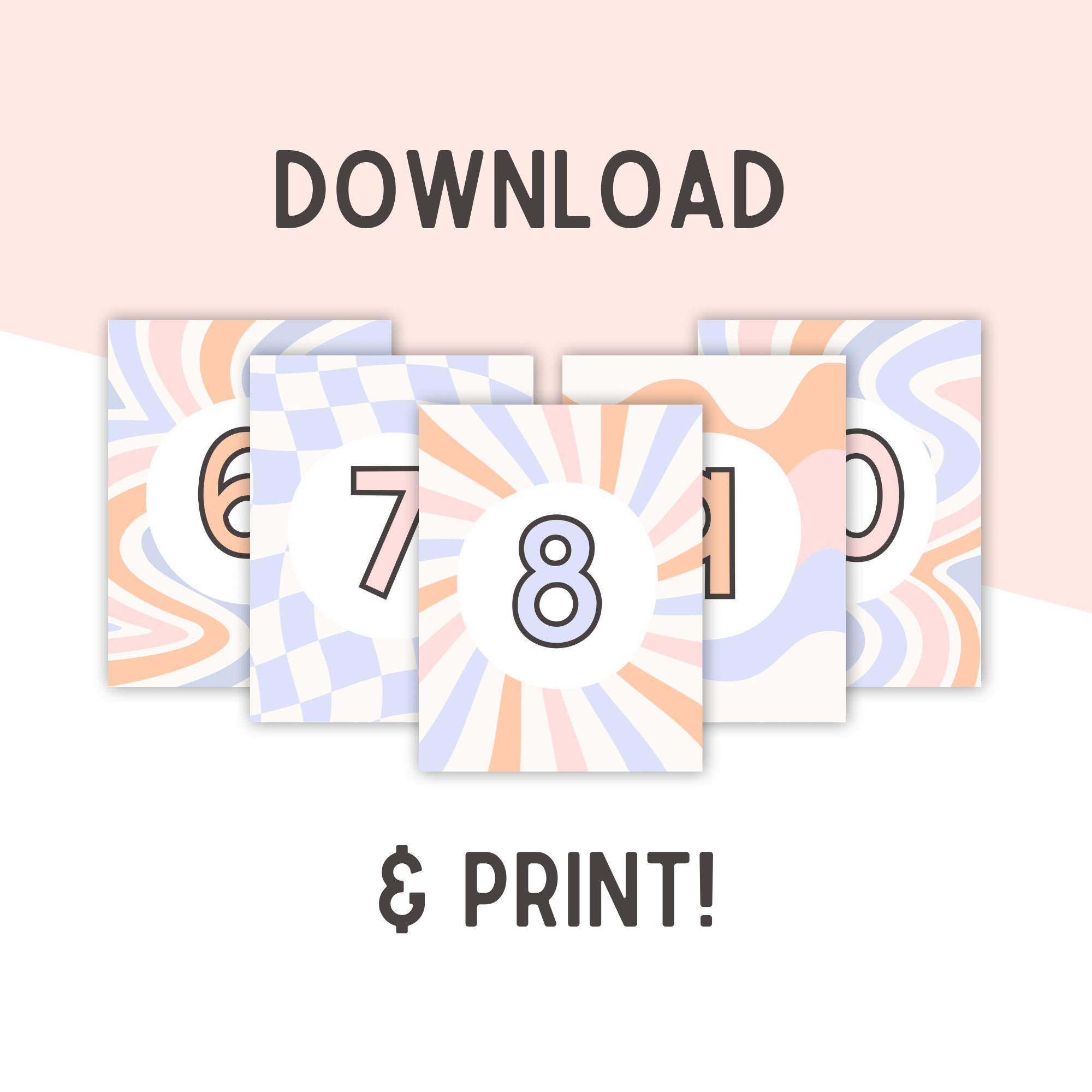 Classroom Decor // Number Posters // Classroom Posters // Pastel ...