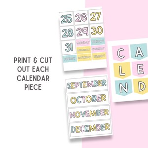 Classroom Calendar // Pocket Chart Calendar // Printable Calendar ...