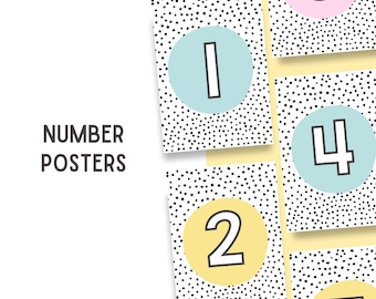 Classroom Decor // Classroom Alphabet // Alphabet Posters // Polka Dot ...