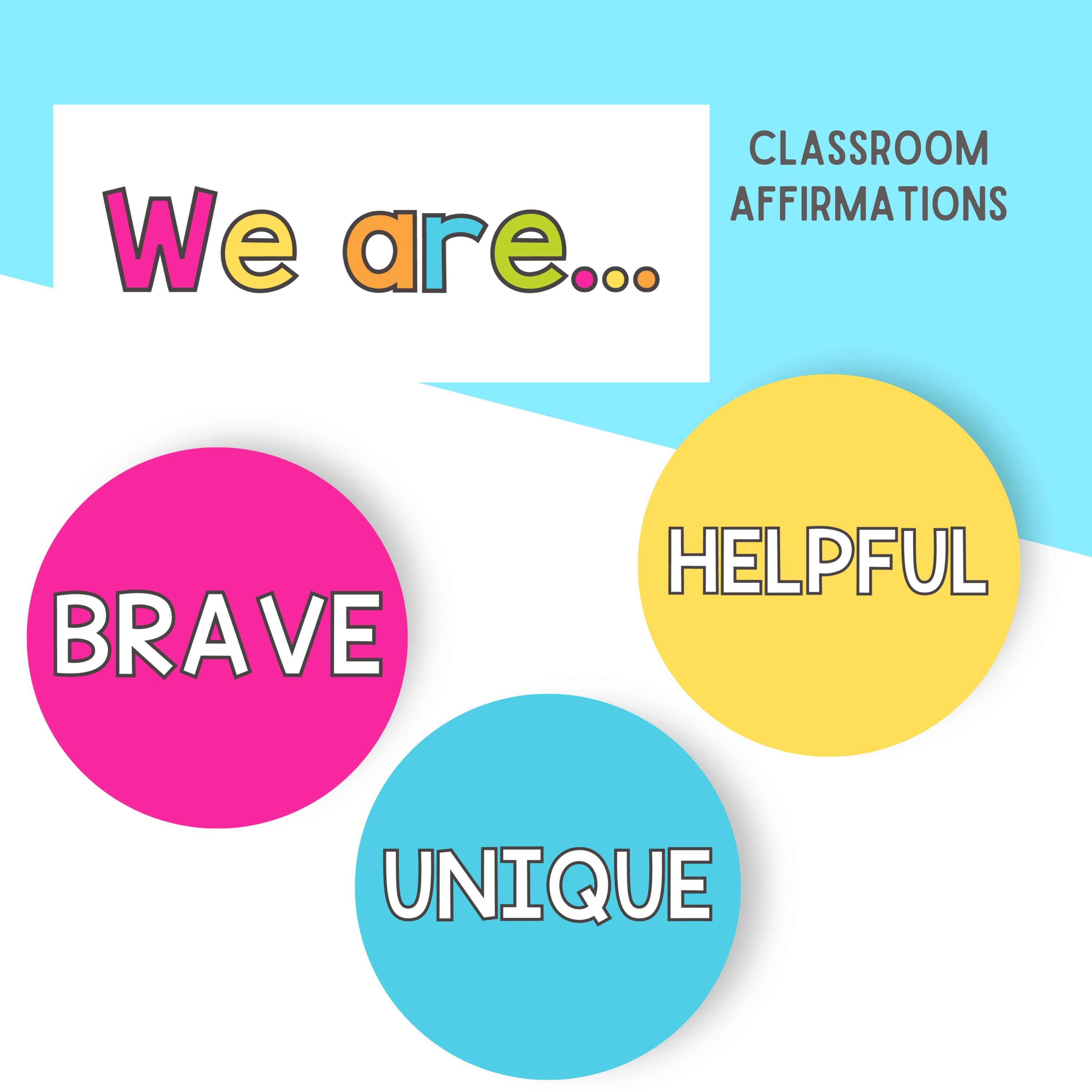 Classroom Decor // Student Affirmations // Affirmation Cards for Kids ...