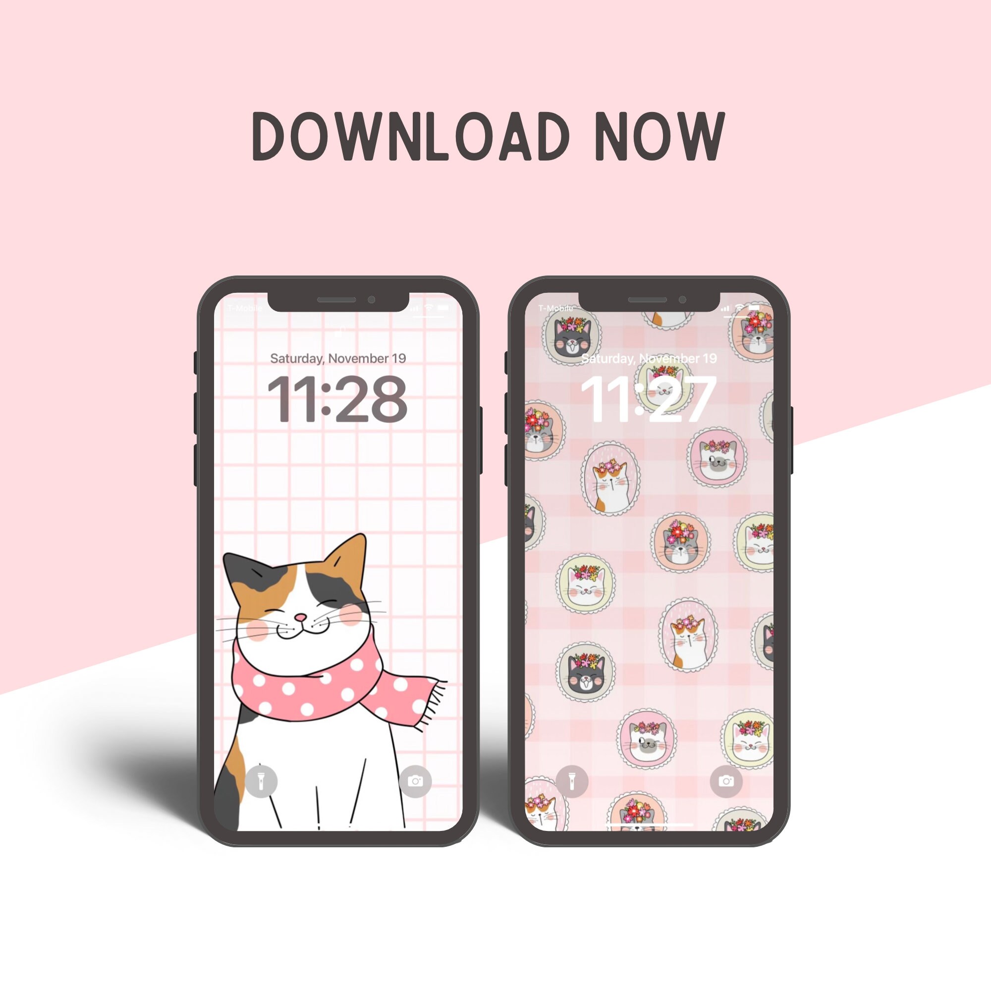 Kitty Cat Phone Wallpapers // Kitty Cat Phone Backgrounds // iPhone ...