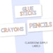 Classroom Decor // Classroom Labels // Supply Labels // Pastel ...
