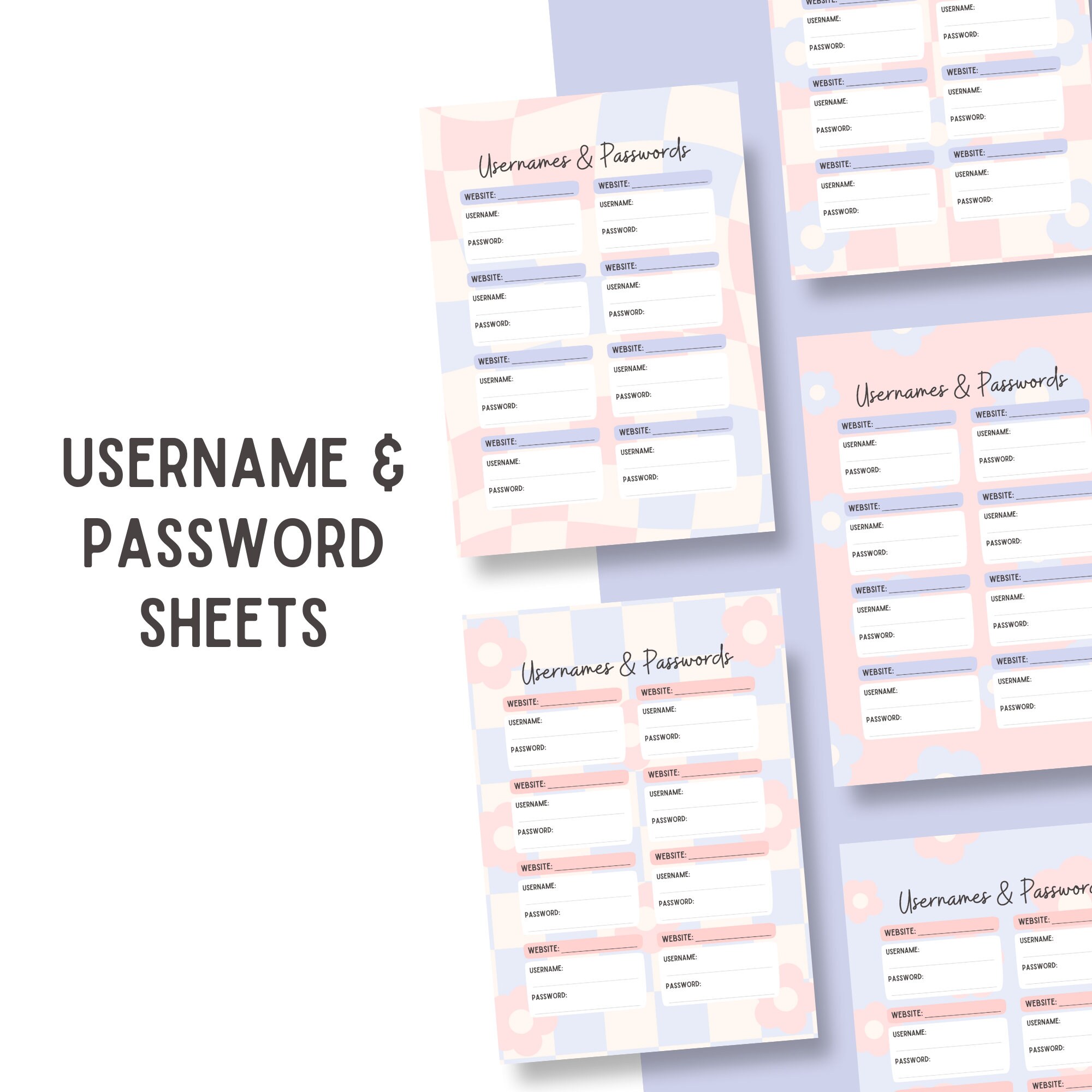Retro Planner // Printable Planner Spreads // Digital Planner - Etsy