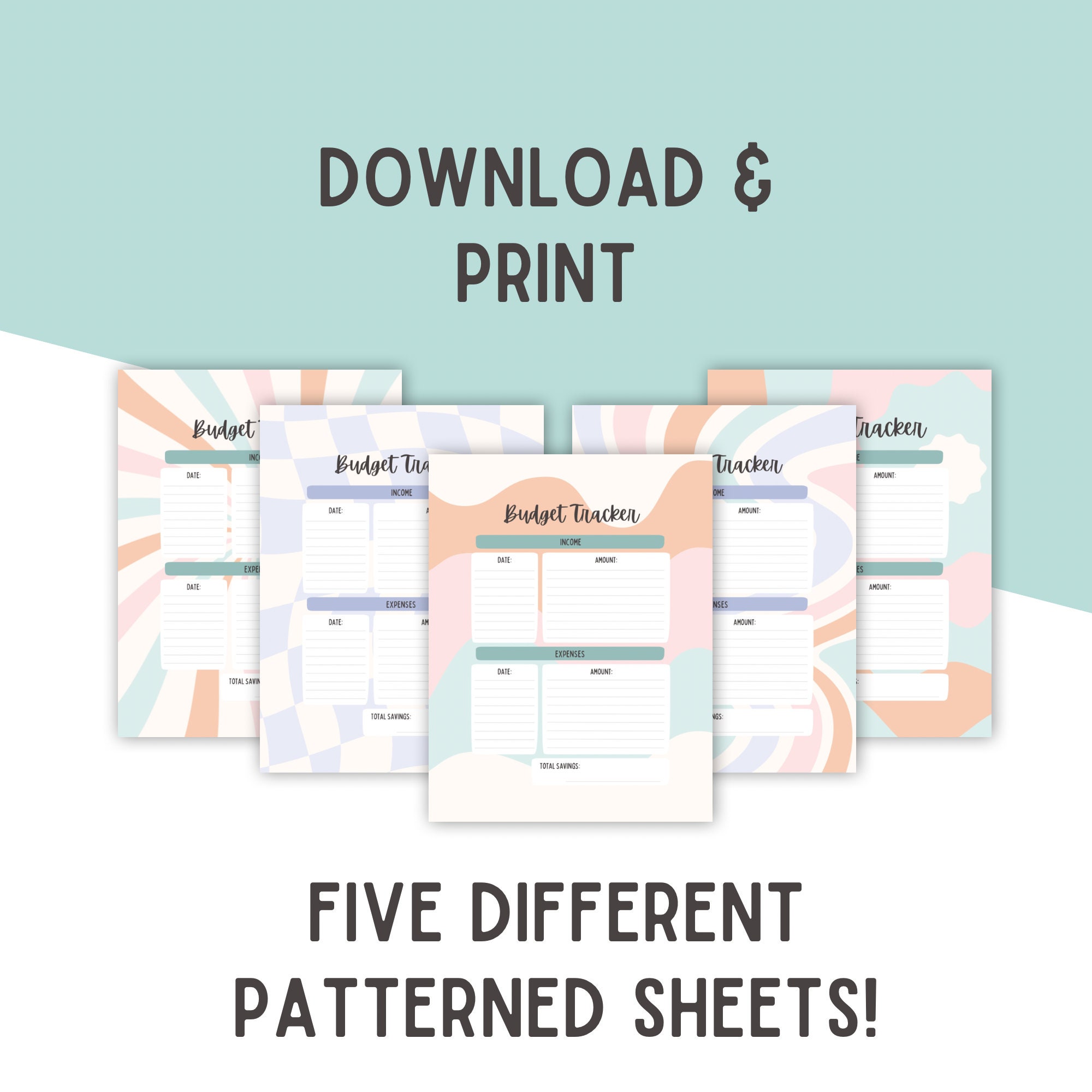 Retro Planner // Printable Planner Spreads // Digital Planner Spreads ...