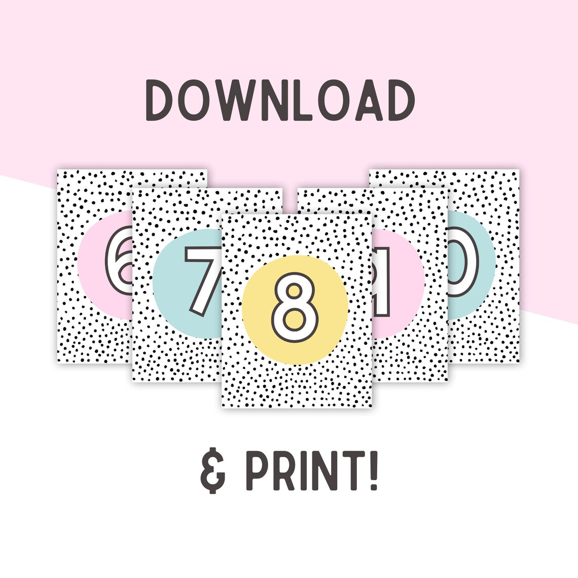 Classroom Decor // Number Posters // Classroom Posters // Pastel ...