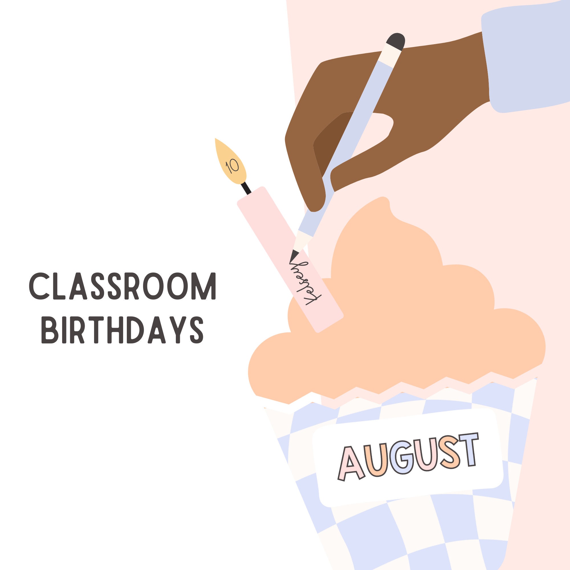 Classroom Birthday Board // Birthday Cupcakes // Student Birthdays ...