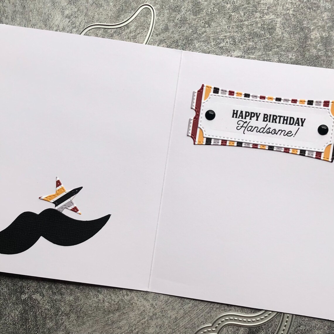 Mustache Birthday Card, Birthday Card for Him, Birthday Card for Dad ...