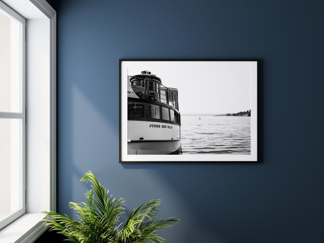 Skaneateles Lake Judge Ben Wiles Black & White Photo Print Finger Lakes ...