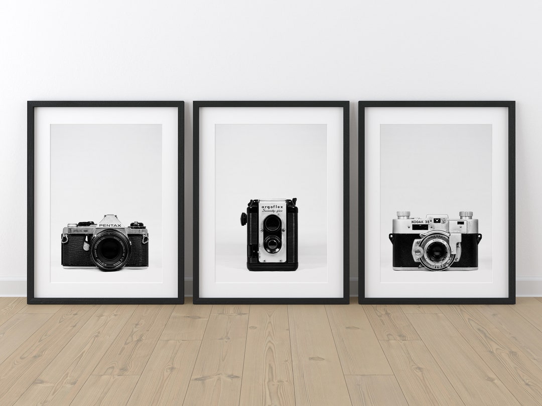 Vintage Camera Photo Print Set: Kodak, Pentax, Argoflex Film Art - Etsy