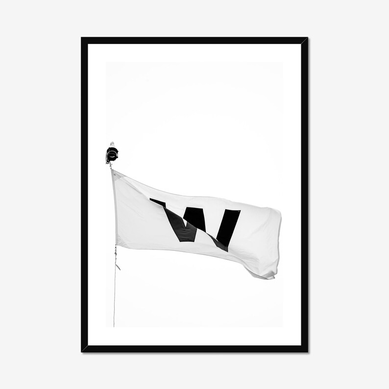 Wrigley Field W Flag Photo Print Set | Chicago Cubs Triptych Wall Art ...